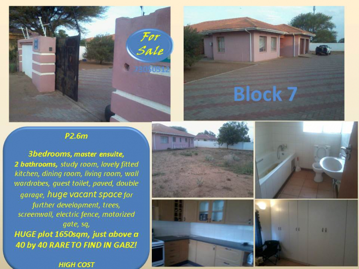 House for sale (Block 7 High Cost) » Botswana Property & Real Estate ...